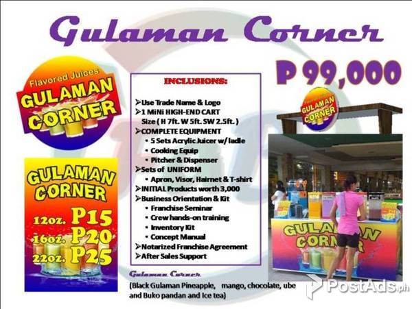 Gulaman Corner: Sago’t Gulaman Samalamig Food Cart | PostAds.ph