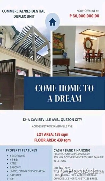 COMMERCIAL DUPLEX HOUSE UNIT FOR SALE | PostAds.ph