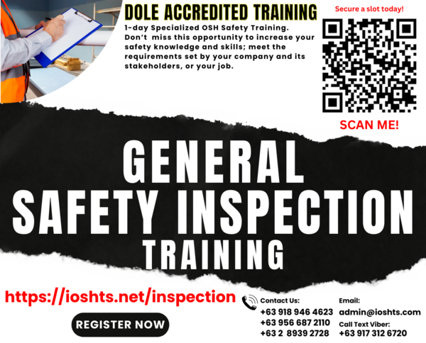General Safety Inspection Training DOLE Accredited Training | PostAds.ph