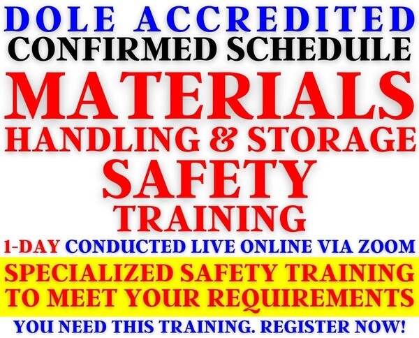 DOLE Accredited Materials Handling Storage Safety Training | PostAds.ph