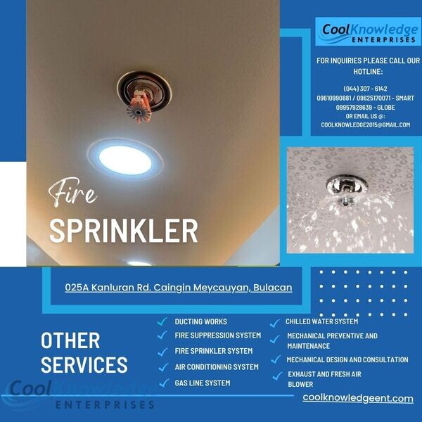 SUPPLY AND INSTALLATION OF FIRE SPRINKLER SYSTEM - Cool Knowledge Enterprises | PostAds.ph
