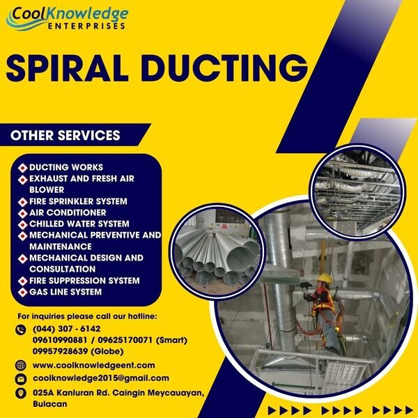 SPIRAL DUCTING -- (BULACAN) WE SUPPLY AND INSTALL! - Cool Knowledge Enterprises | PostAds.ph