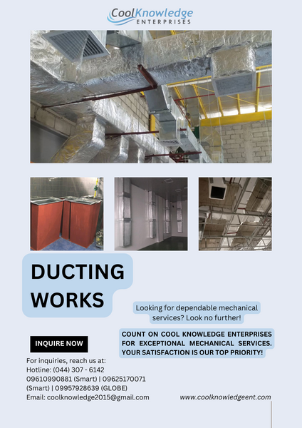 DUCTING WORKS [INSTALLATION & SUPPLY] | PostAds.ph