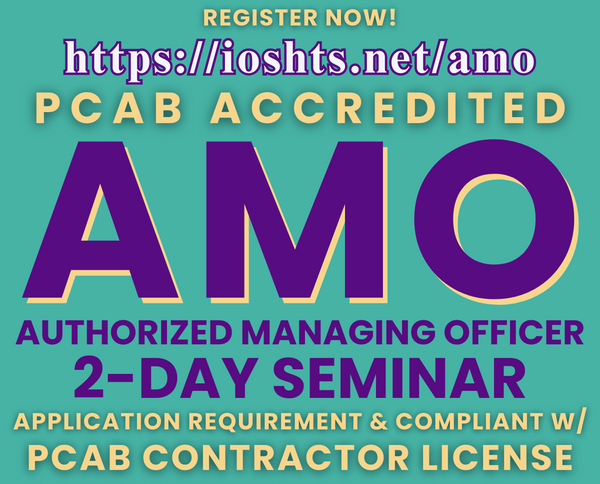PCAB AMO Seminar PCAB Accredited for Authorized Managing Officer ...
