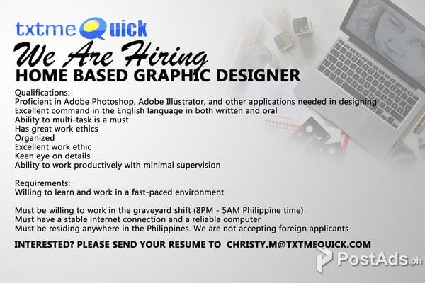 Home based Graphic Designer - Web | PostAds.ph