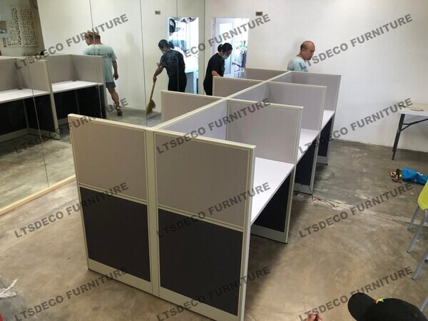 TWO TONE WORKSTATION TABLE, CUSTOMIZED CUBICLE TABLE , OFFICE PARTITION | PostAds.ph
