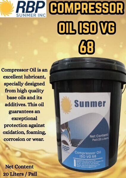 COMPRESSOR OIL ISO VG 68 (PAIL) - AEONSREM ENTERPRISE | PostAds.ph