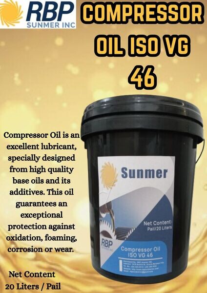 COMPRESSOR OIL ISO VG 46 (PAIL) - AEONSREM ENTERPRISE | PostAds.ph